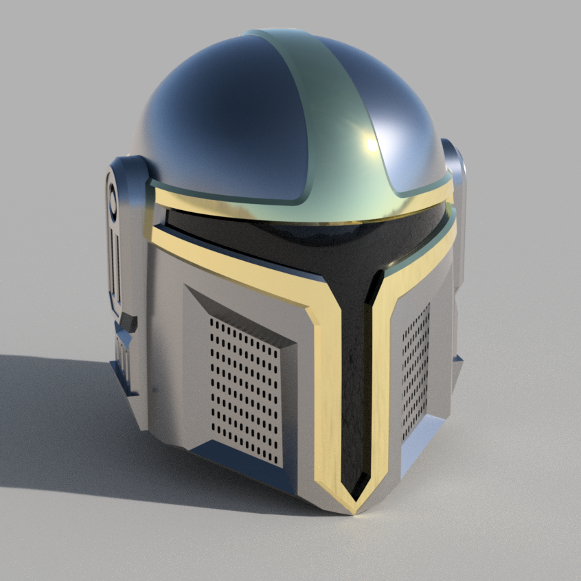 The Crusader: Custom made Mandalorian Helmet STL File (3D Print File)