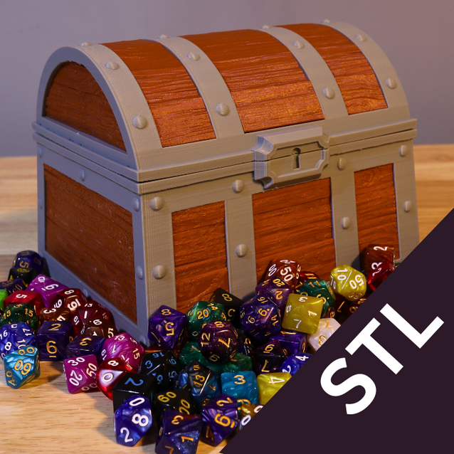 LARGE DND Dice Chest/Dice Holder STL (3D Print File)
